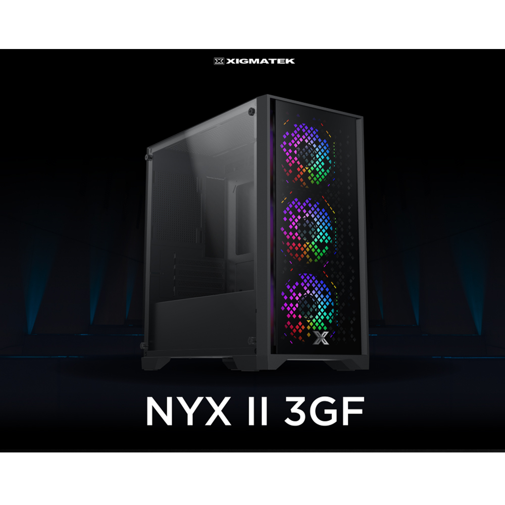 VỎ CASE XIGMATEK NYX II 3GF EN43840 ( MATX, Màu Đen, 3 Fan) - Nakio Computer Phân Phối Chính ...